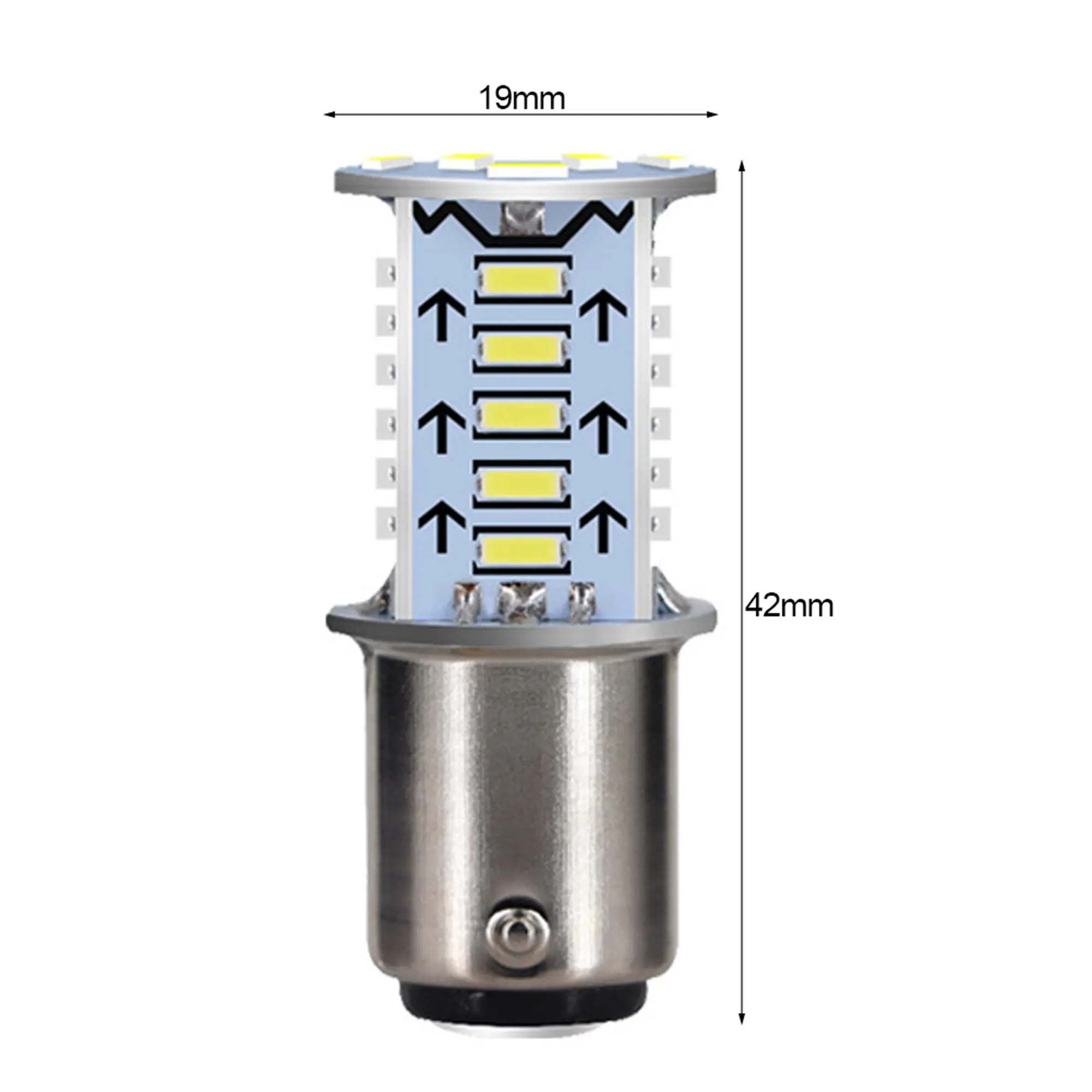 1157 LED Double Contact 30 Leds White Flasher - IGTuningMiami Car ...