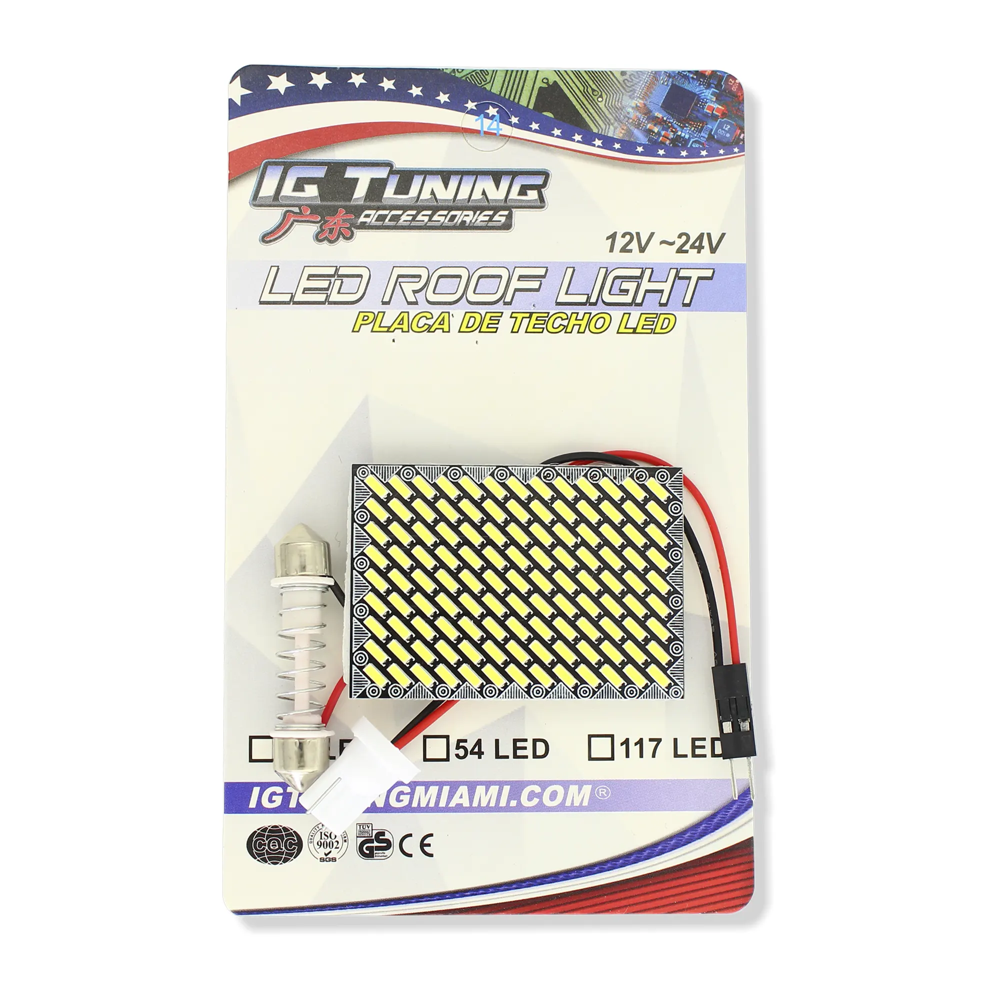 COB 117-SMD LED Panel Dome Lamp Auto Car - IGTuningAccessories Car ...