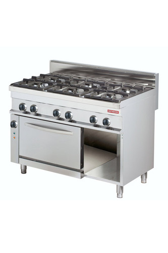 SMARTCHEF 6 Burner Gas Cooking Range with Electric Convection Oven ...