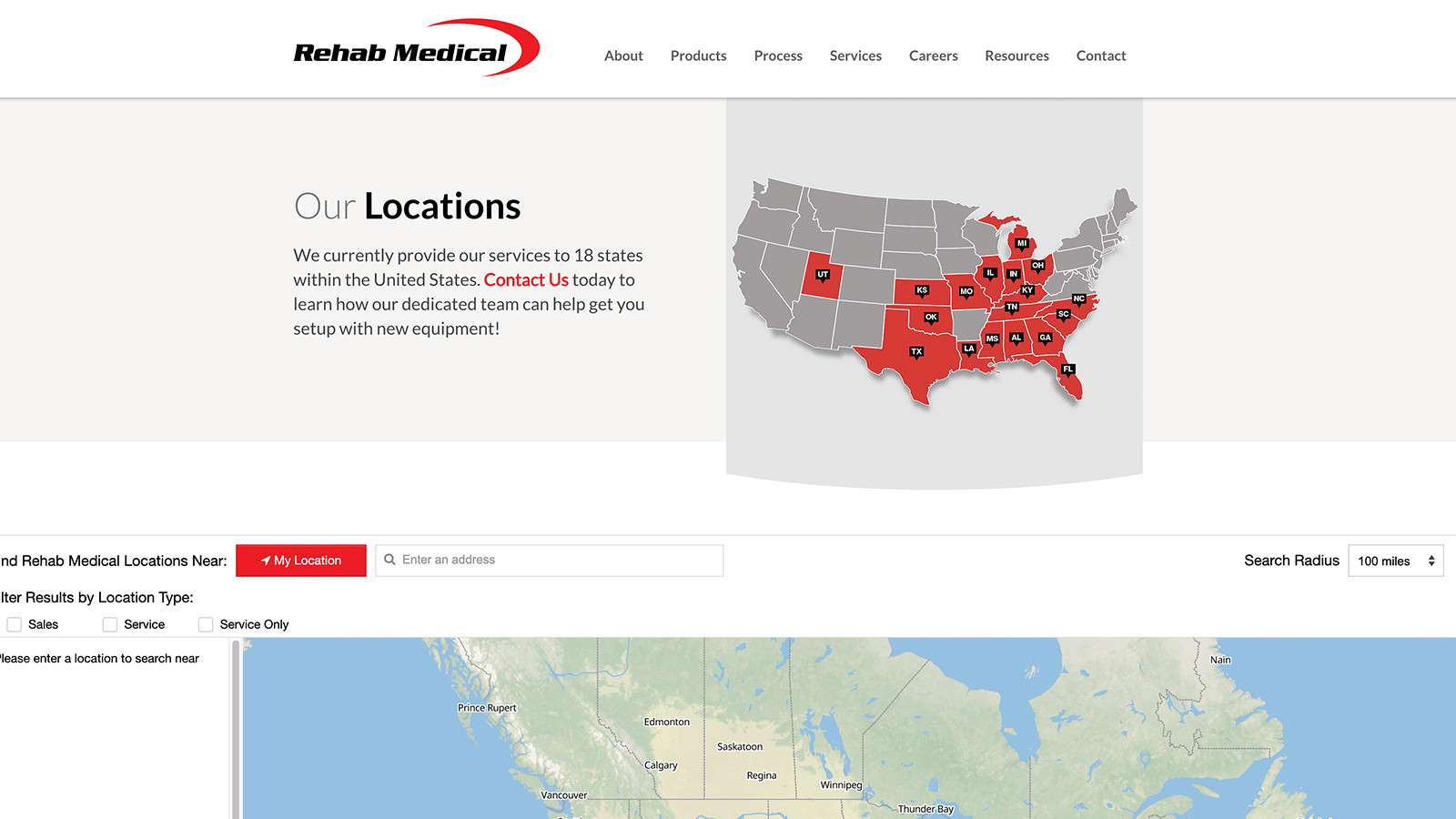 Locations | Rehab Medical