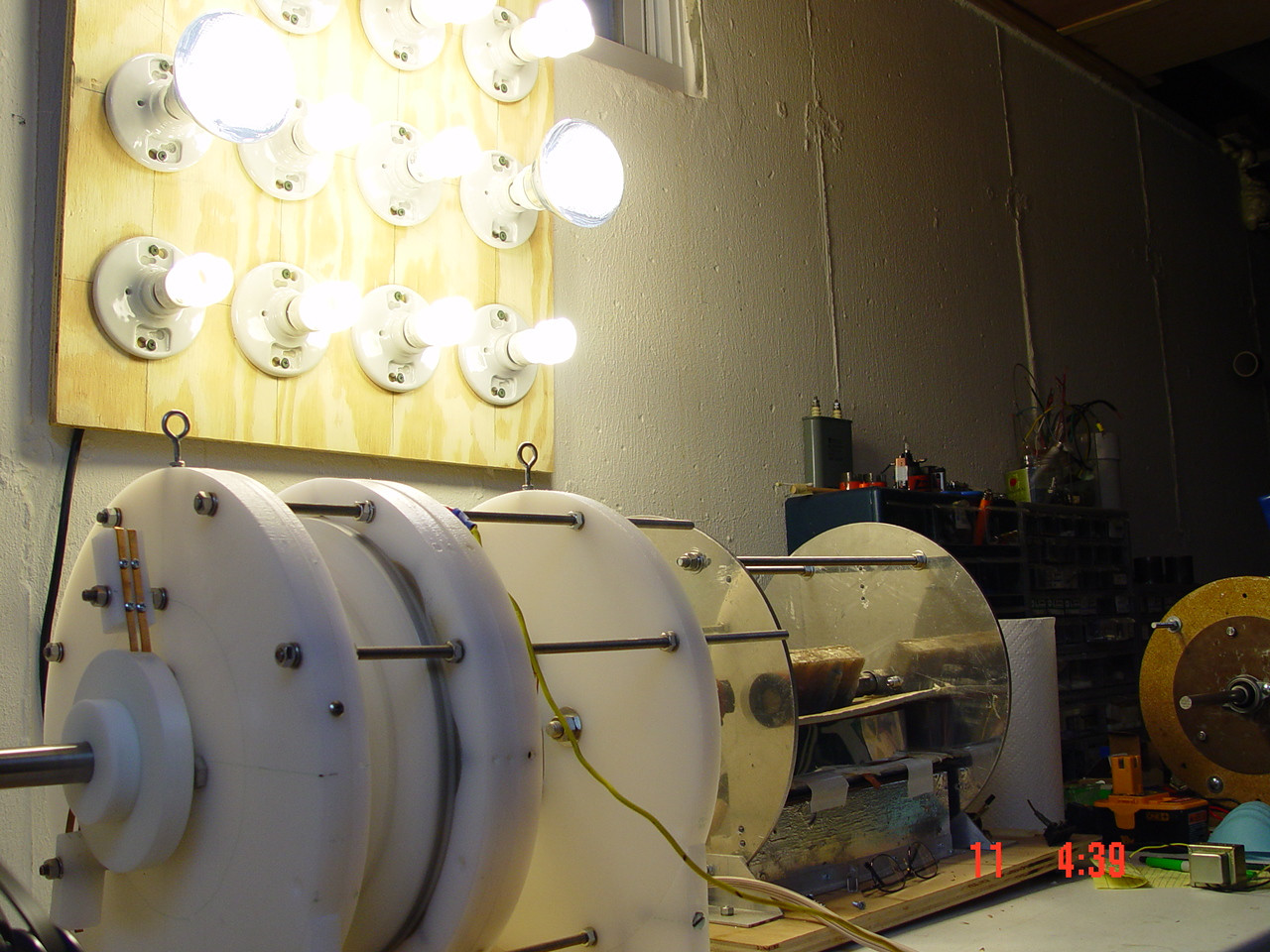 Fuelless Engine free energy motor hooked up to light grid