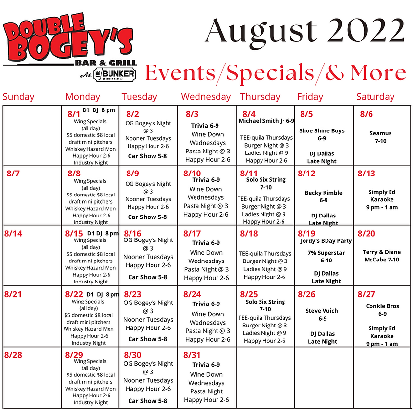 Double Bogey's | bogeys