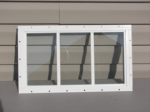 10 x 18" White Shed Transom Window | Shed Supplies