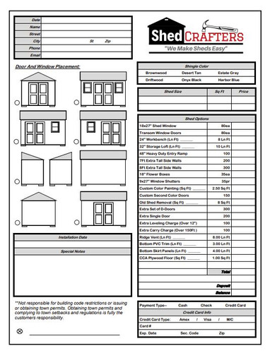 Order Invoice - Set of 50 | Shed Supplies