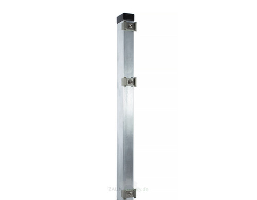 Doppelstabmatten-Pfosten STANDARD 60/40 mm mit Mattenhaltern | stahlzaun