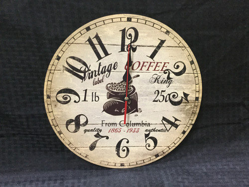 Vintage Coffee Clock (12-8302103) | kracwholesale