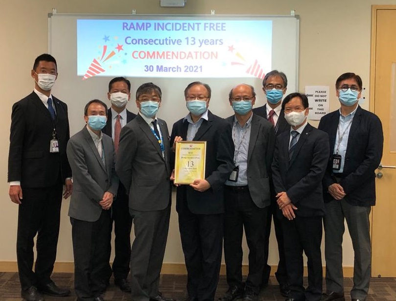 HAS received 13 consecutive years of JAL “Ramp Incident Free” Certificate