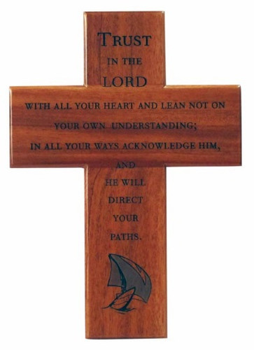 Cross Trust In The Lord Wood CEP1-144A | Tecman