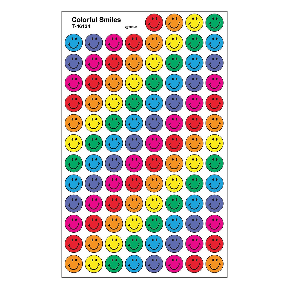 Colorful Smiles Stickers | The Craft Zone