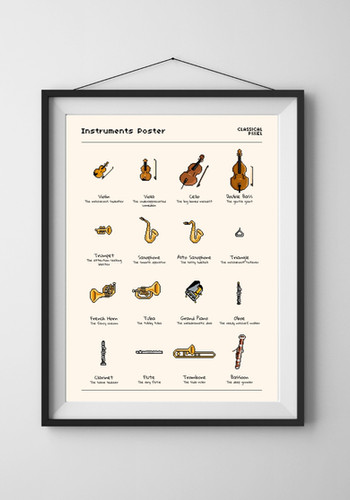 Instruments Poster A3 | classicalpixel