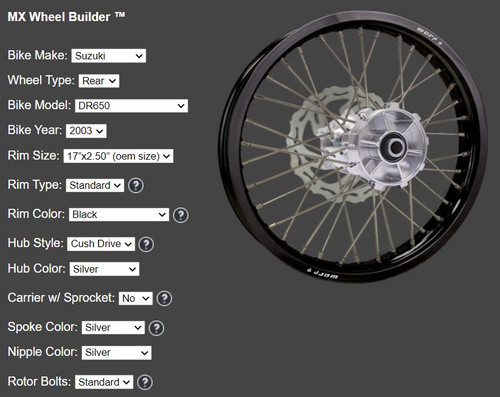 Warp9 Complete Rear Wheel - DR650 | Bushpig Performance