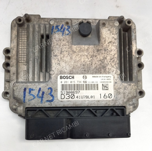 51900697 CENTRALINA MOTORE FIAT DUCATO 3.0D 116KW D30 BOSCH 0281015734 EDC16C39 | centralinemotore