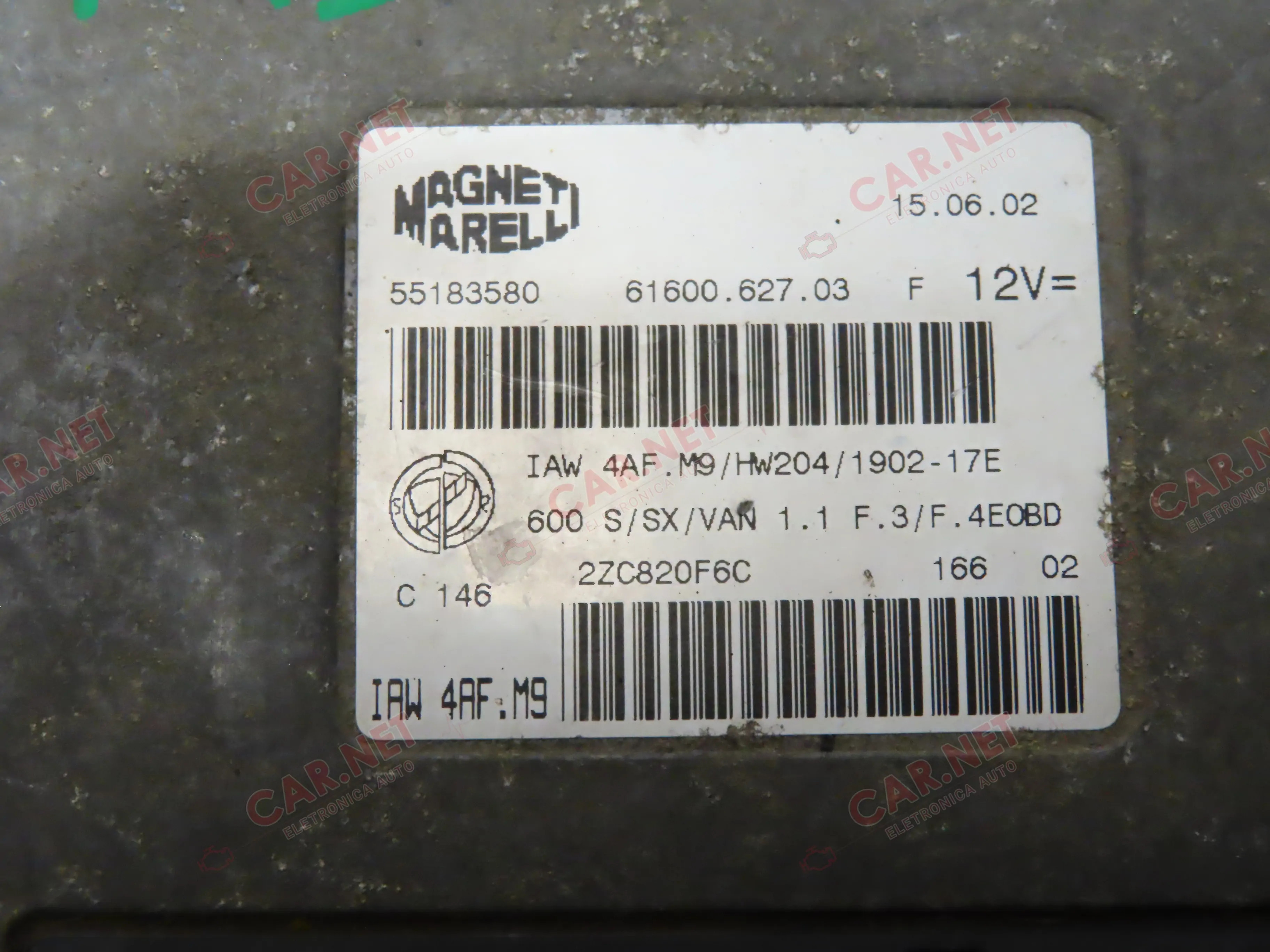 IAW 4AF.M9 HW204 61600.627.03 CENTRALINA MOTORE FIAT 600 187 1.1 40 KW ...