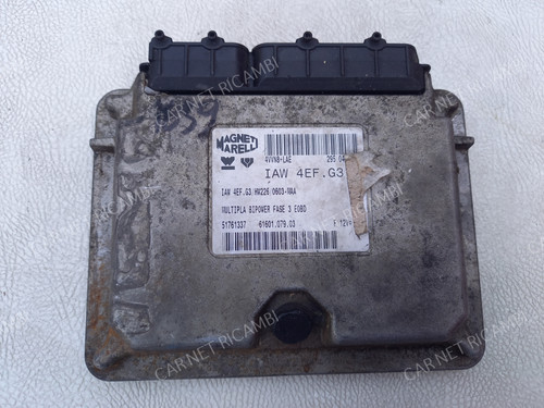 IAW 4EF.G3 HW226 51761337 CENTRALINA MOTORE ECU FIAT MULTIPLA II 1.6 ...