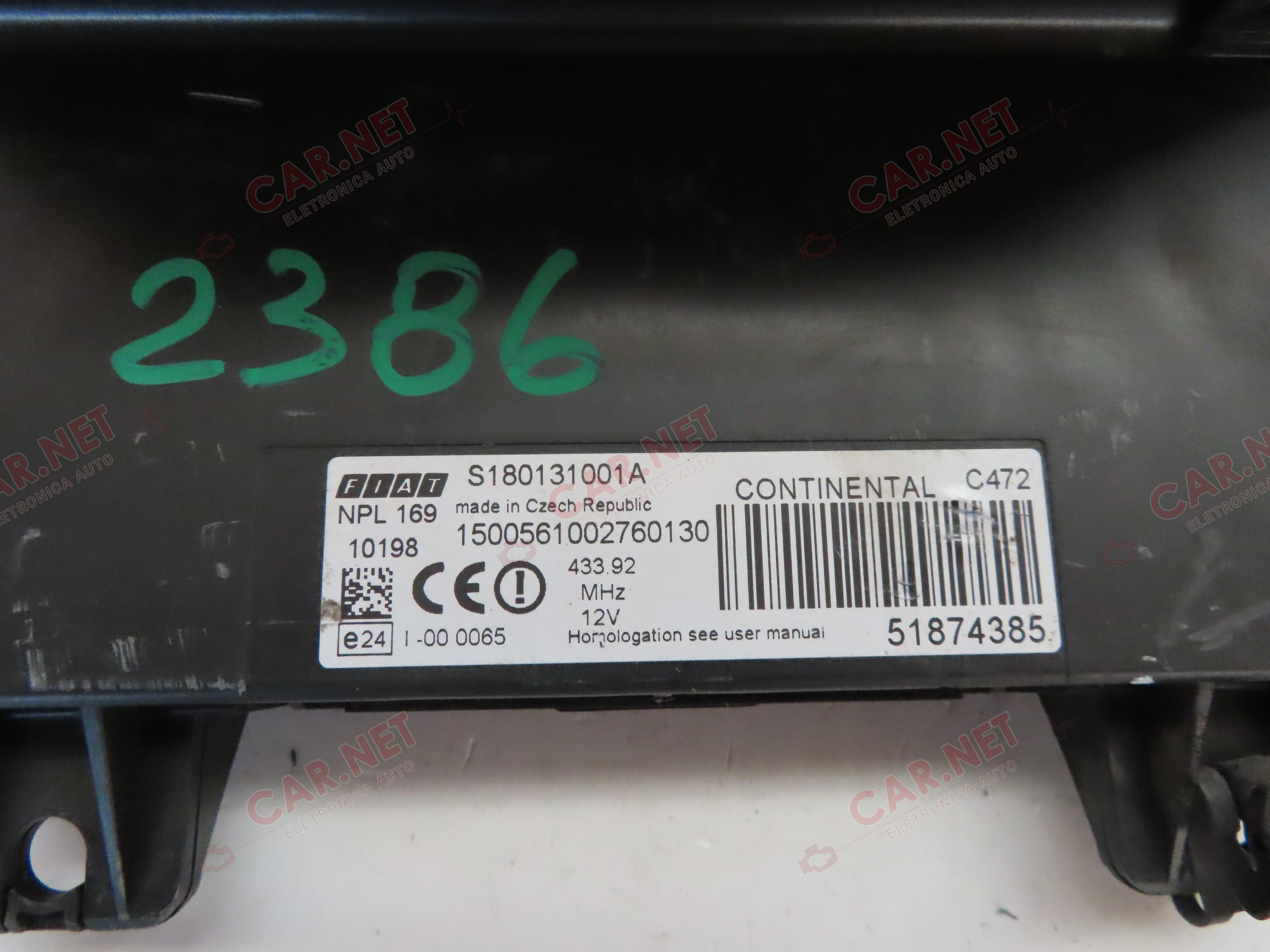 51874385 CENTRALINA BODY COMPUTER BCM FIAT PANDA 169 4X4 CROSS CONTINENTAL C472 | centralinemotore