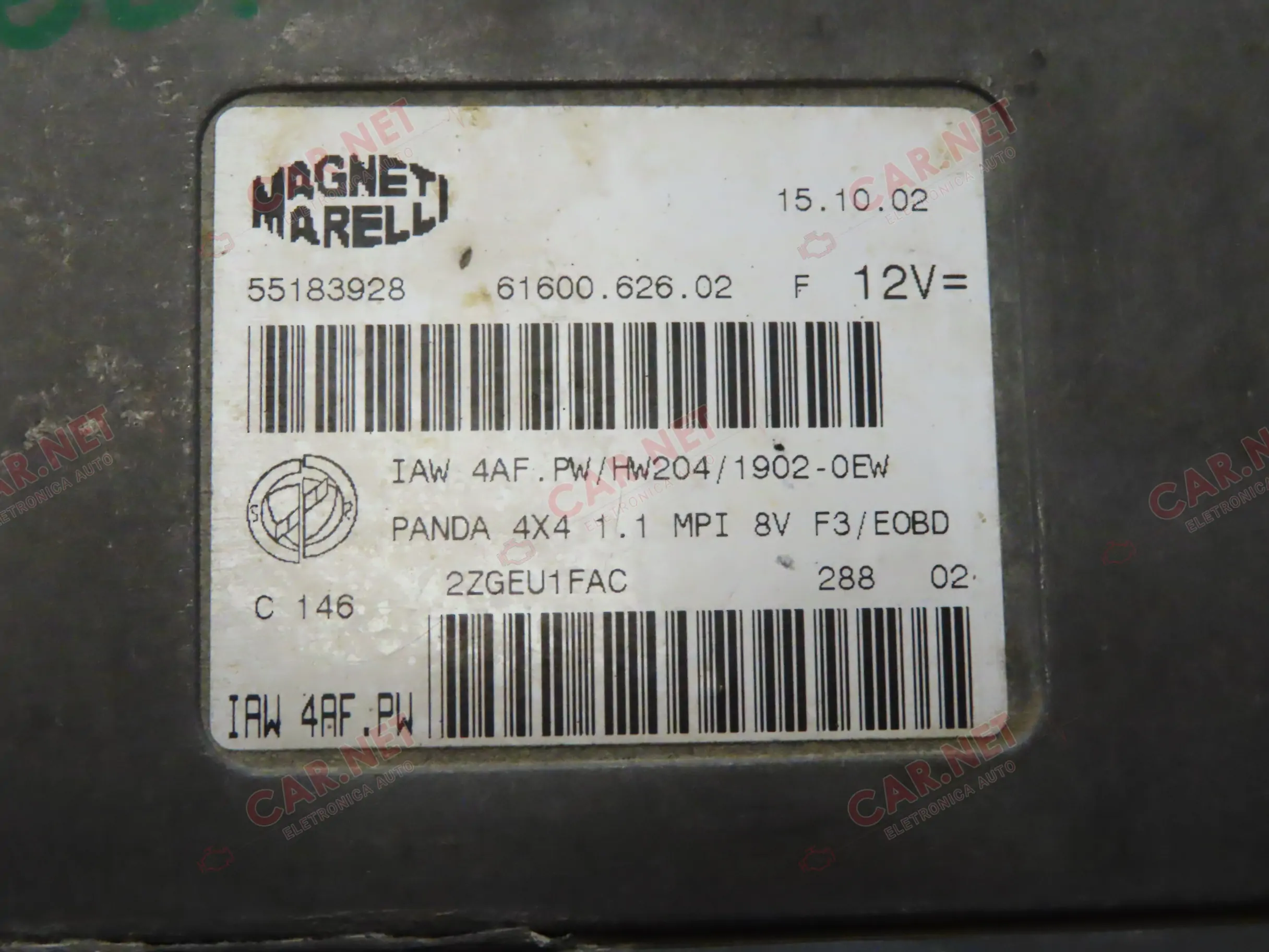 IAW 4AF.PW 55183928 CENTRALINA MOTORE FIAT PANDA 141 4X4 1.1 MPI 8V ...
