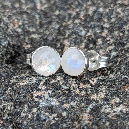 Moonstone studs | Harmattan Jewellery