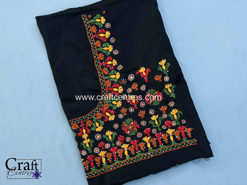 Black Kutch pakko embroidery blouse piece cbp302
