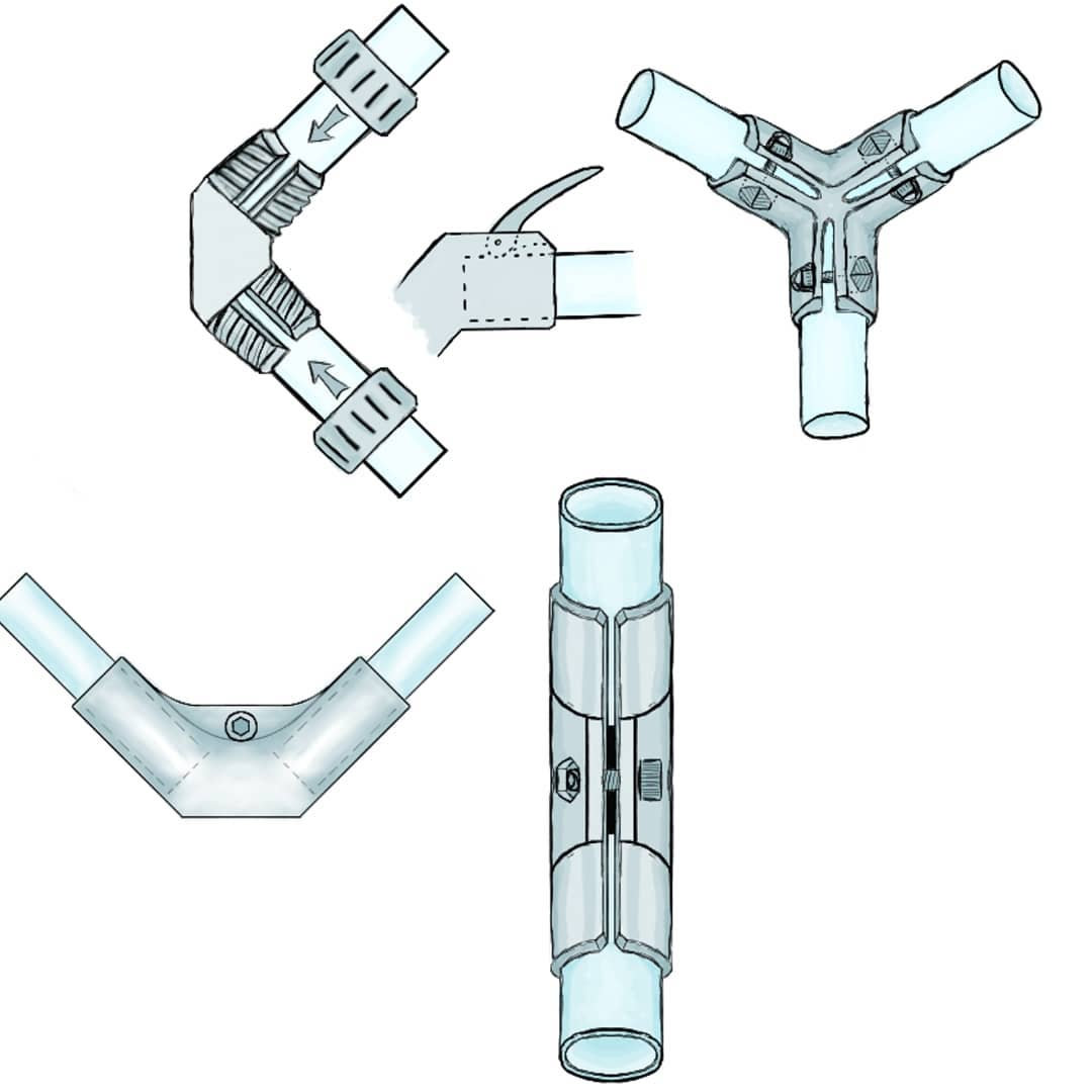 Printed Tube-Locking Joints