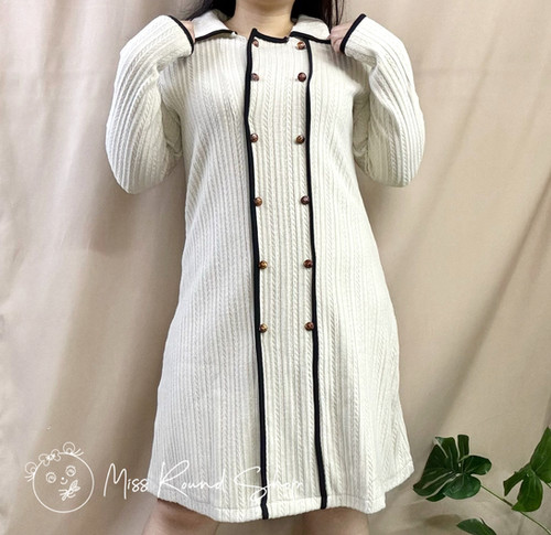 拼色修身連身裙 EO3704 | Miss Round Shop HK