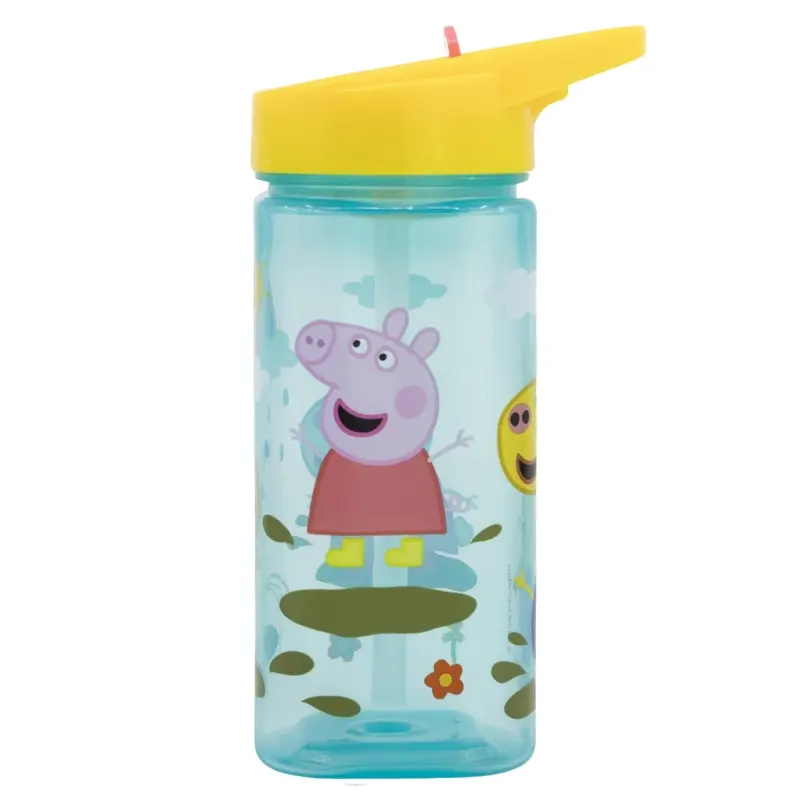 BOTELLA CUADRADA ANTIGOTEO PEPA PIG | BAMBINOS ON-LINE