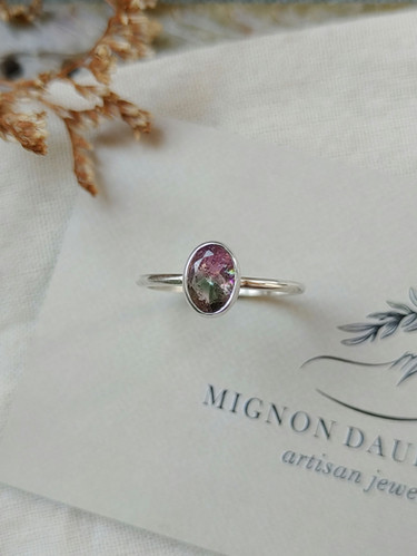 Watermelon Tourmaline in Sterling Silver Ring | Mignon Daubermann
