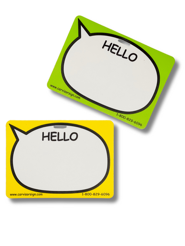 Hello Name Tags (Pack of 50) | The Little Sign Co