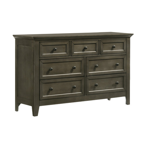 SM-BR-4307-GRY-C - San Mateo 7 Drawer Dresser - Gray | Worthington Designs