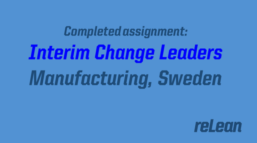 Completed assignment: Interim change leader