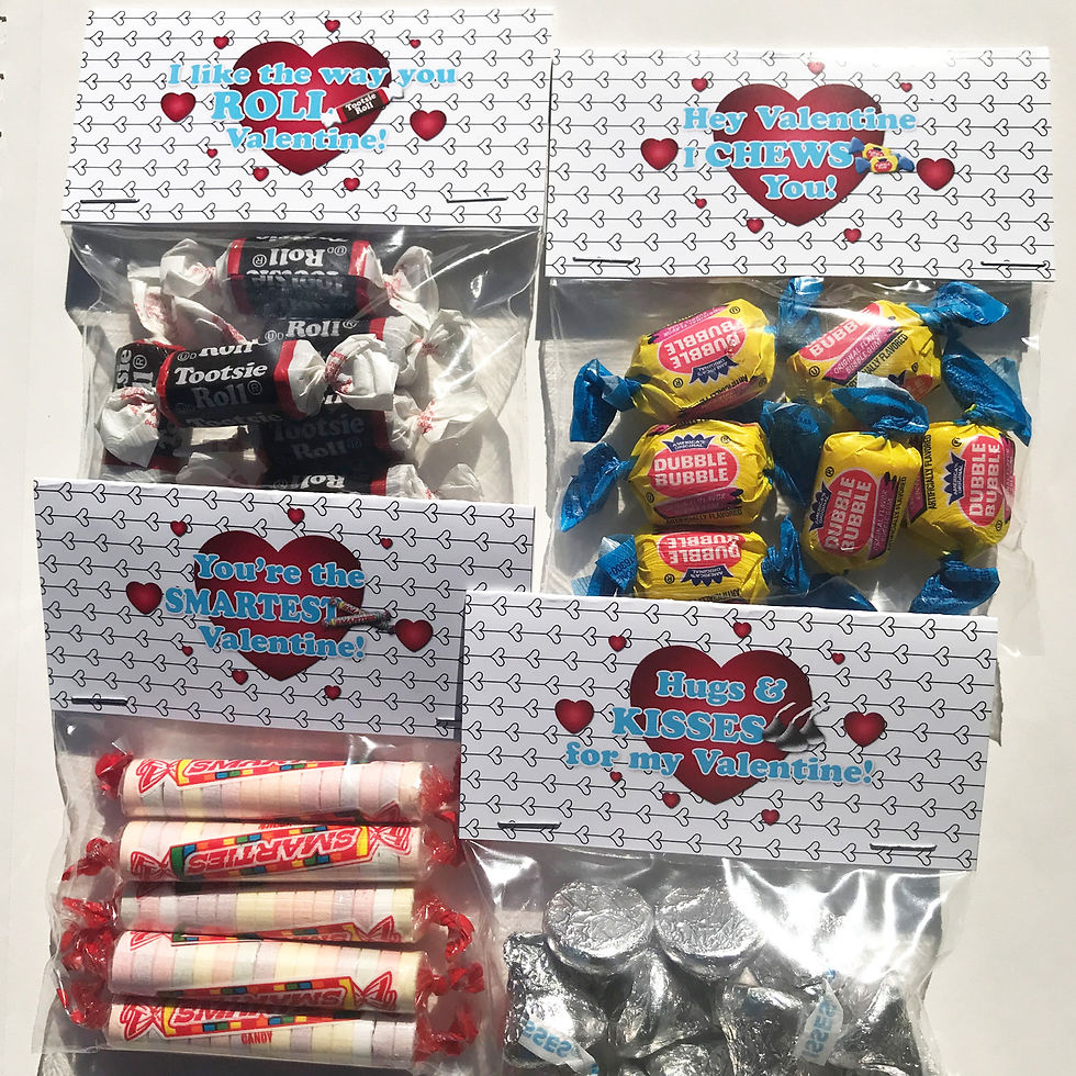 Valentine Treat Bag Labels Instant Download | Red Velvet Parties
