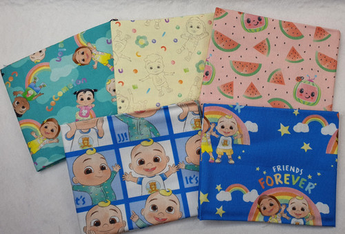 CoComelon 5 Piece FQ Fabric Bundle | Sew Unique