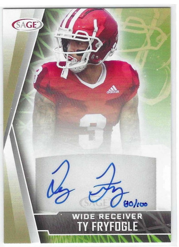 Ty Fryfogle 2022 Sage Hit Autographs Gold # A-TF University of Indiana ...