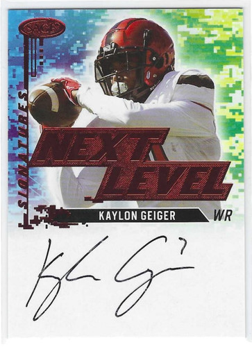Kaylon Geiger 2022 SAGE HIT Next Level Autographs Red #NLS-KG Texas ...