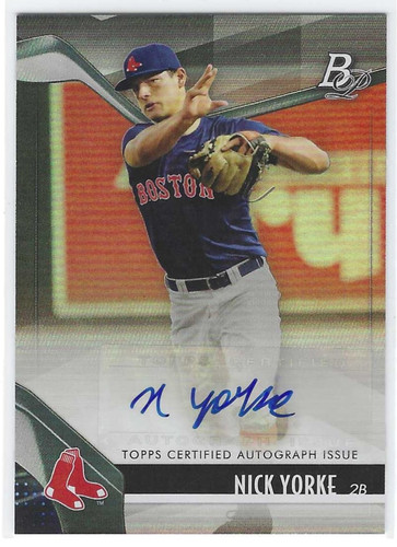 Nick Yorke 2021 Bowman Platinum Top Prospect Auto #TOP-24 Boston Red ...