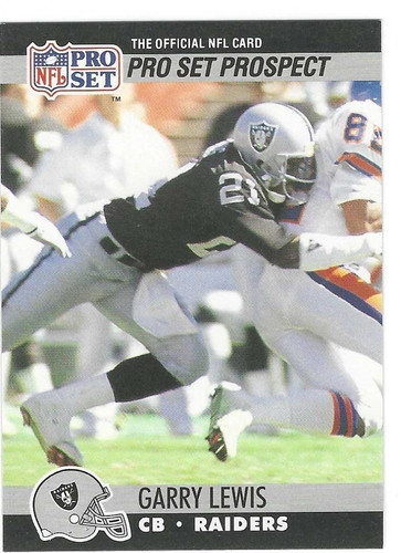 Garry Lewis Rookie 1990 Pro Set #752 Los Angeles Raiders | mancavecards