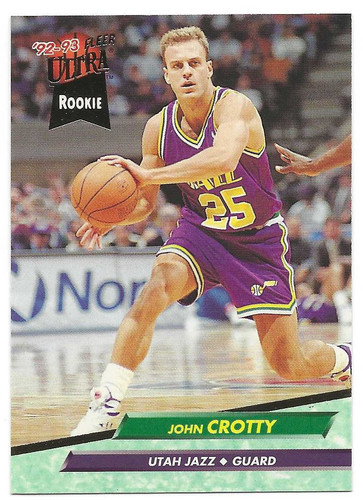John Crotty Rookie 1992-93 Ultra #362 Utah Jazz | mancavecards