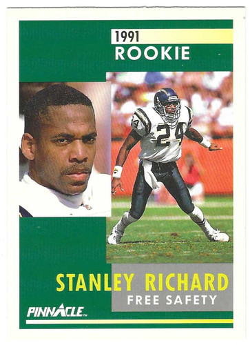 Stanley Richard Rookie 1991 Pinnacle #320 San Diego Chargers | mancavecards