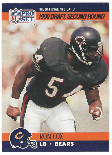Ron Cox Rookie 1990 Pro Set #702 Chicago Bears | mancavecards