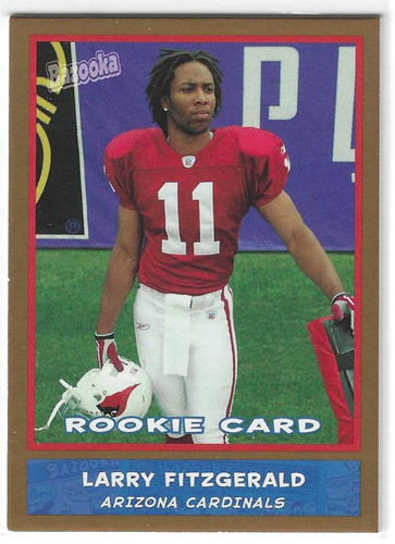 Larry Fitzgerald Rookie 2004 Bazooka Gold #175 Arizona Cardinals ...