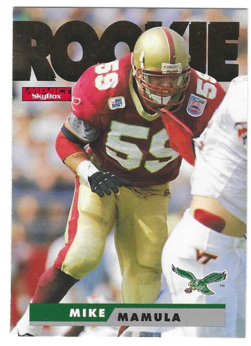 Mike Mamula Rookie 1995 Skybox Impact #175 Philadelphia Eagles ...