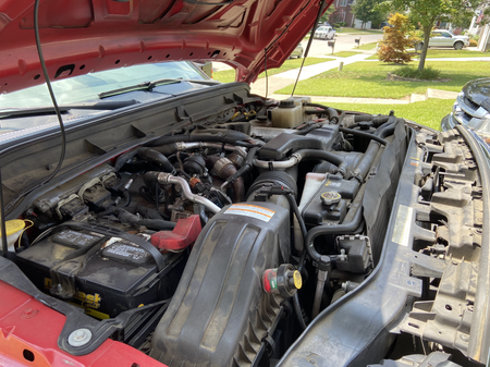 Portfolio - Ford F-350 Engine Bay Detail - Cummings Mobile Detailing