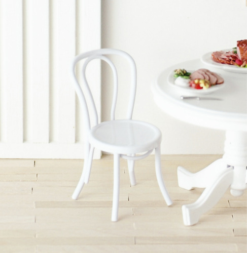 White Bentwood Chair | Miniature Living