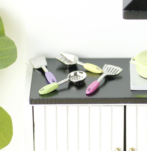 Rainbow Cooking Utensils Set of 4 | Miniature Living