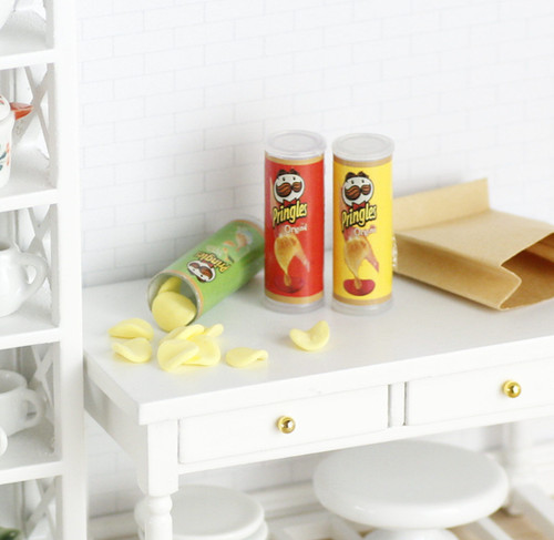 Pringles Set of 3 with Chips | Miniature Living