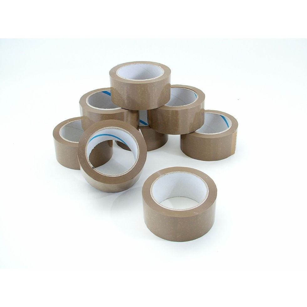50mm x 66m Brown PVC Tape (x6) | Marshall Wilson