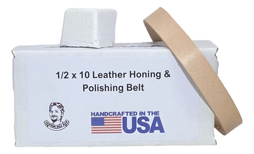 1/2" X 10" Leather Honing & Polishing Strop Belt - Buffing Compound ...