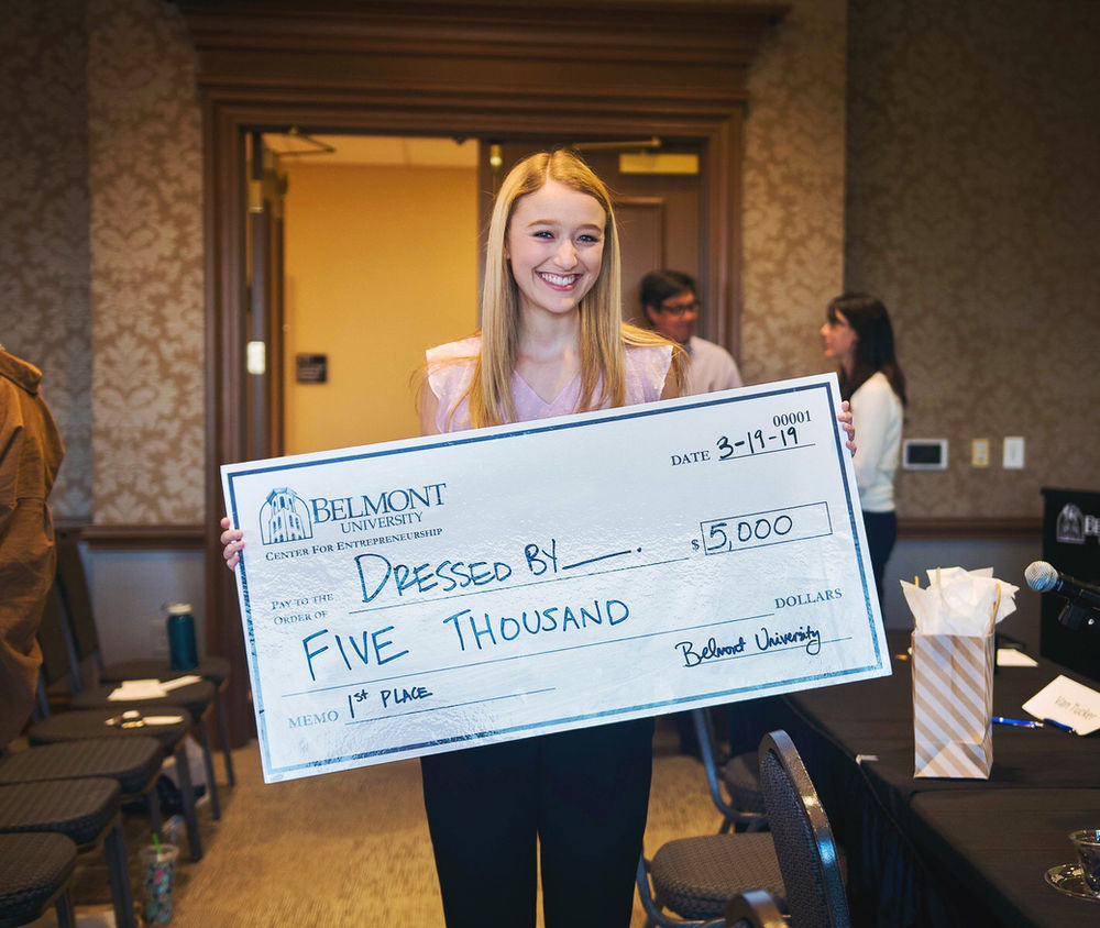 Meredith Edwards wins Belmont’s Business Plan Competition with ‘Dressed By’