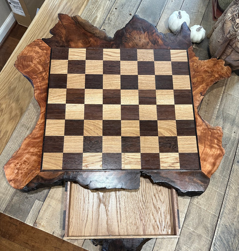 Live Edge Chess Board | Burly
