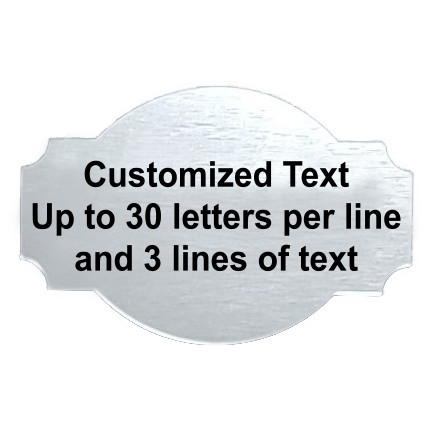 Engraved Plaque on Brushed Stainless Plastic | Skullet Mount