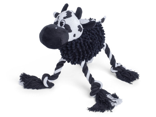 Noodle Cow Plush Dog Toy 22093 | Hatchers